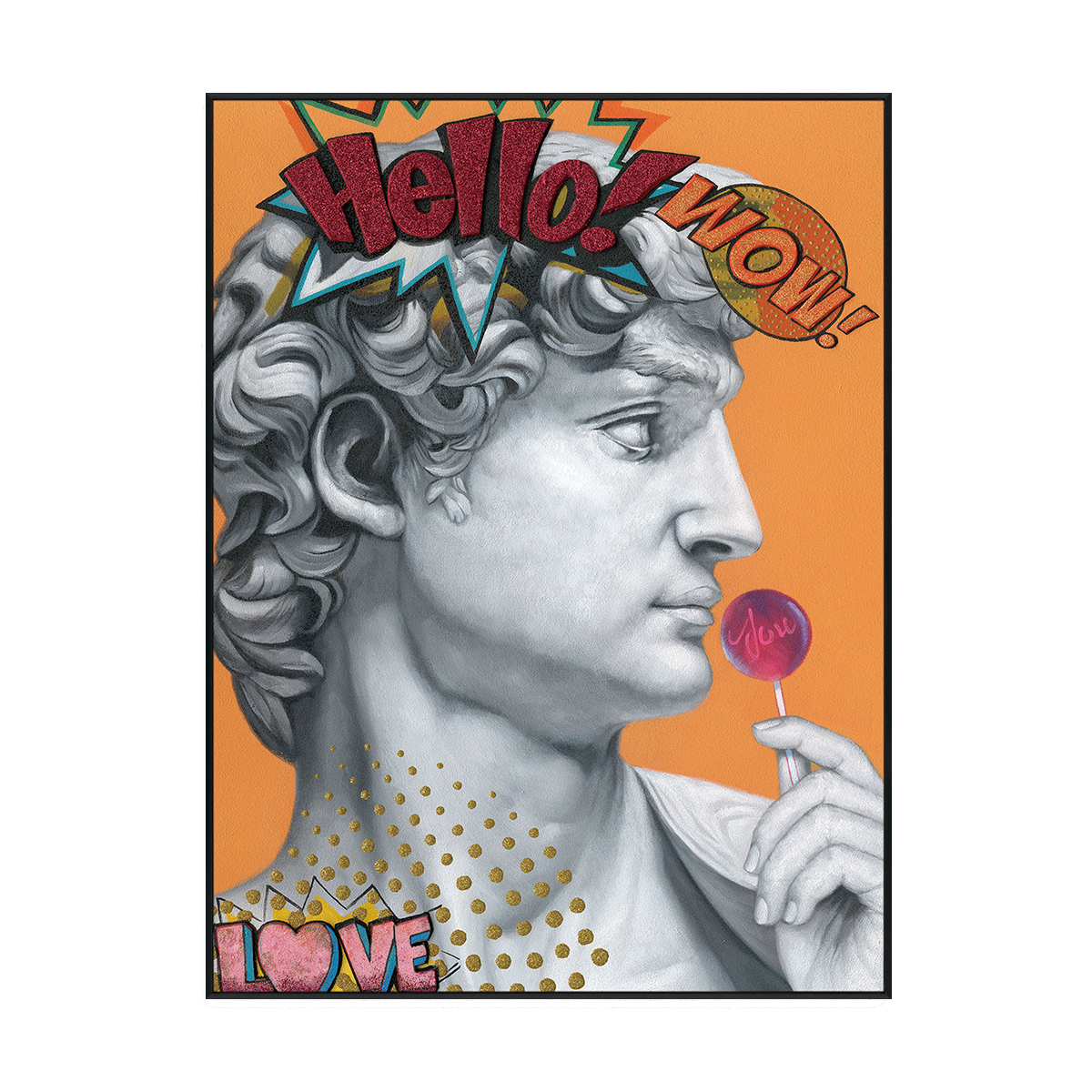 Arteleer | Pop Art Wall Art – Neo Pop David Abstract Painting for ...