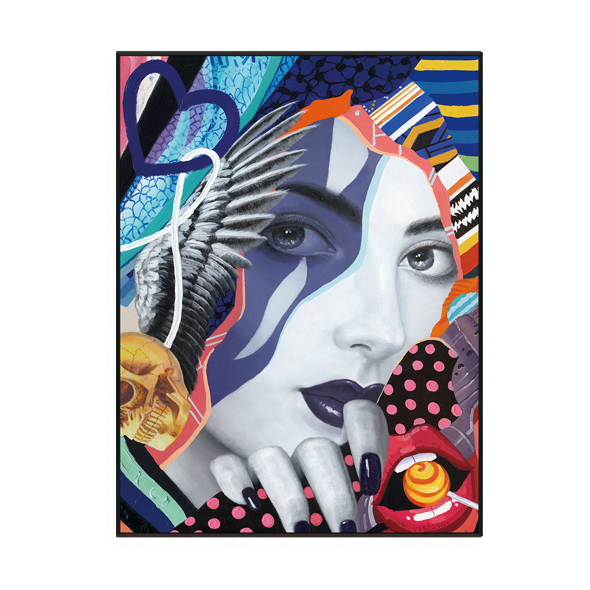Arteleer |Pop Art Wall Art – Midnight Vision Abstract Portrait Painting