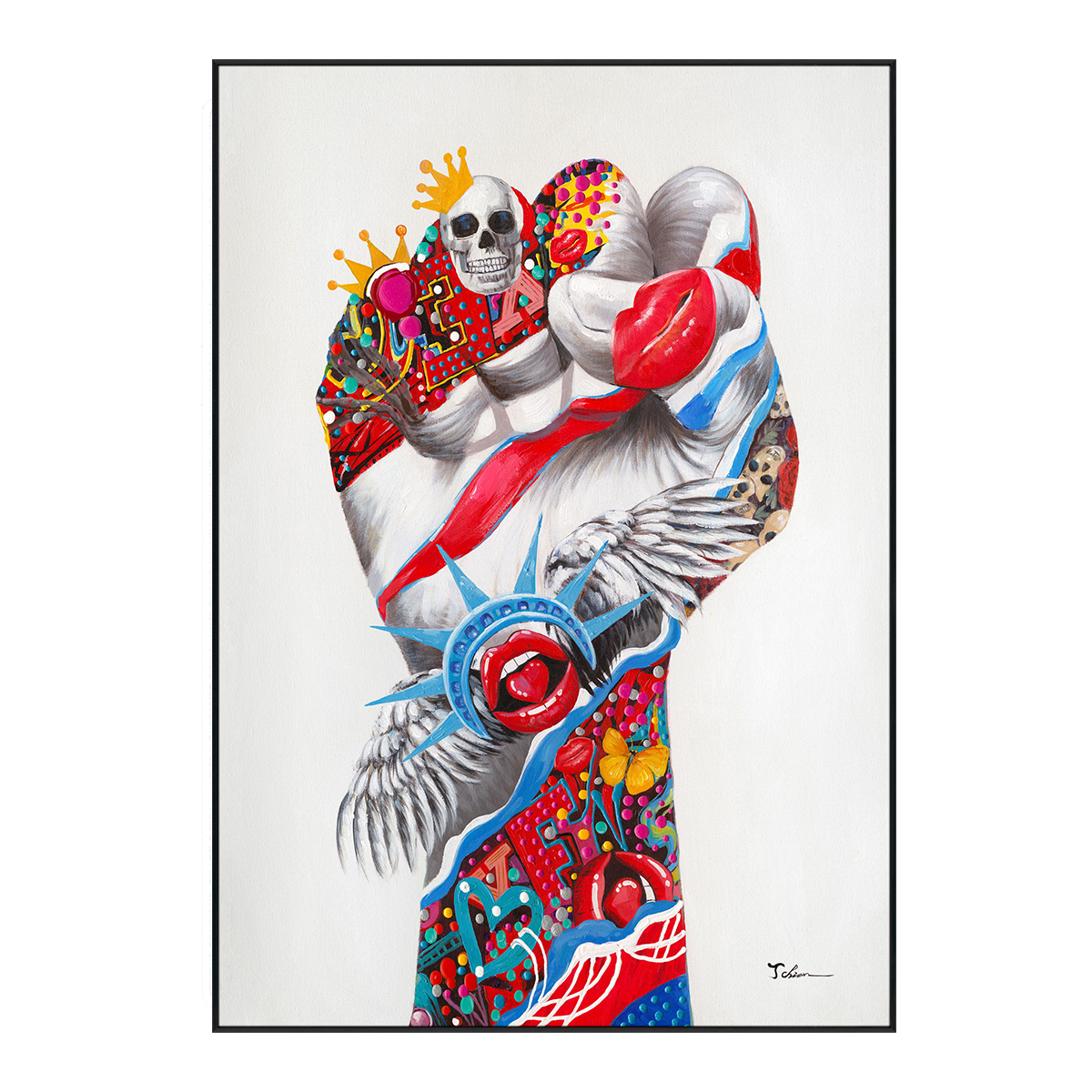 Arteleer | Modern Pop Art Painting – Liberty Pulse Contemporary Wall Art