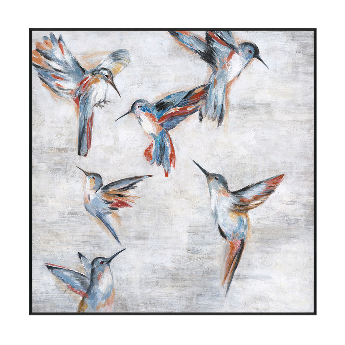 Colorful Hummingbird Wall Art Painting | Arteleer