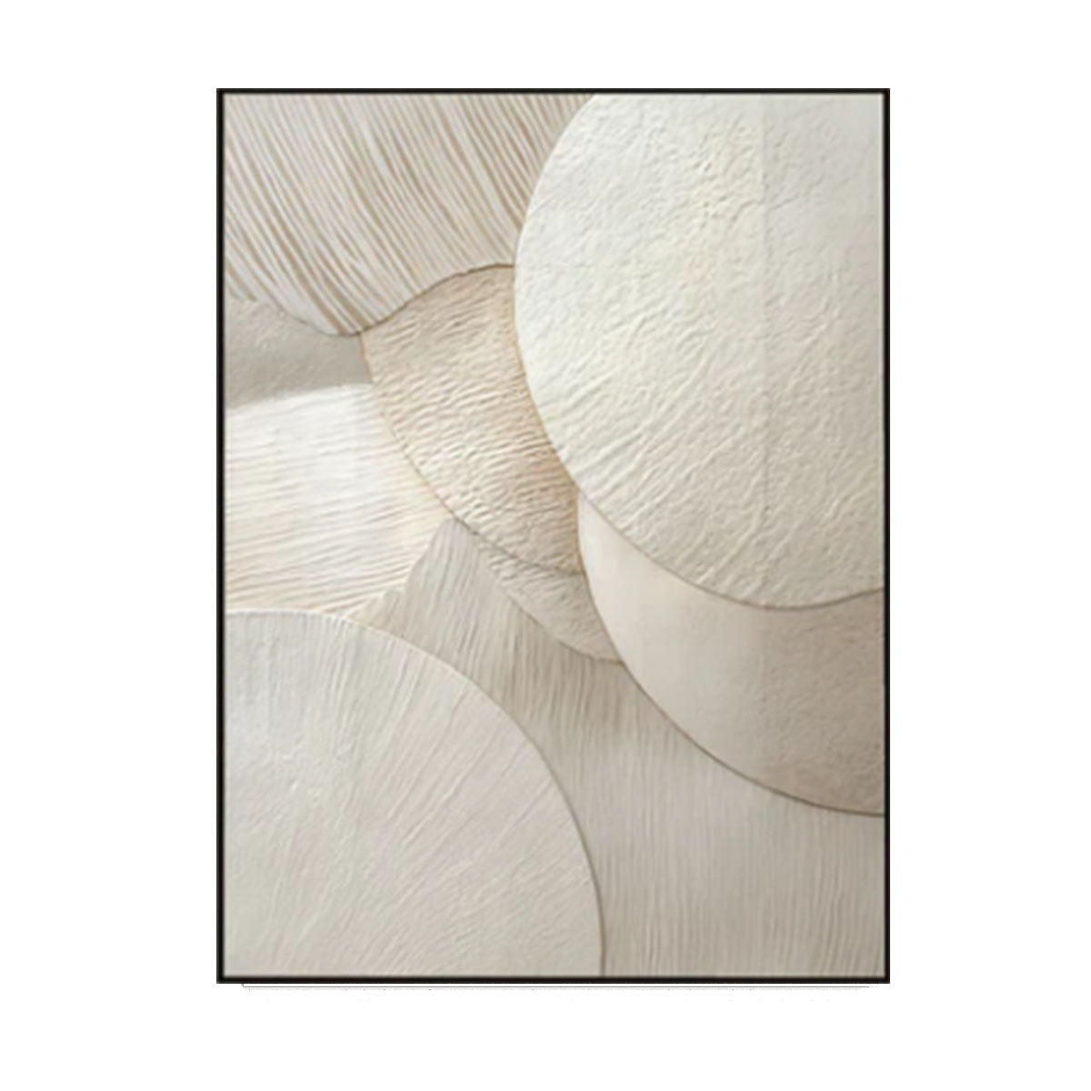 Arteleer| Ivory Layered Circle Abstract Wall Art