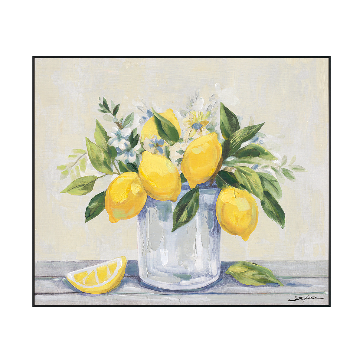 Lemon Bloom - Fresh Still Life Painting | Modern Rustic Decor | Arteleer