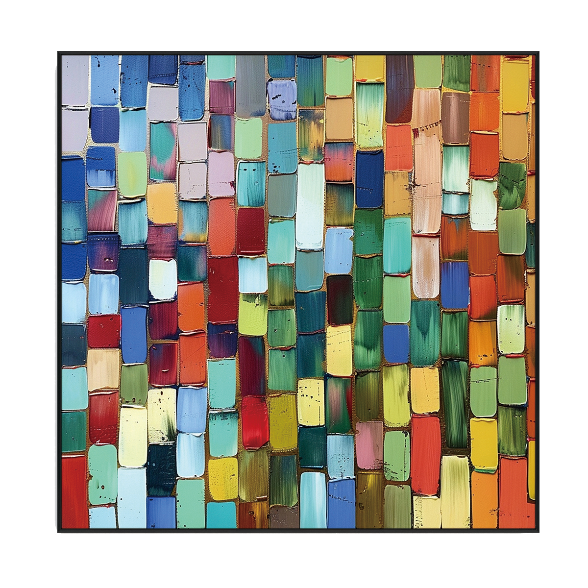 Arteleer| Abstract Wall Art Colorful Mosaic Oil Painting